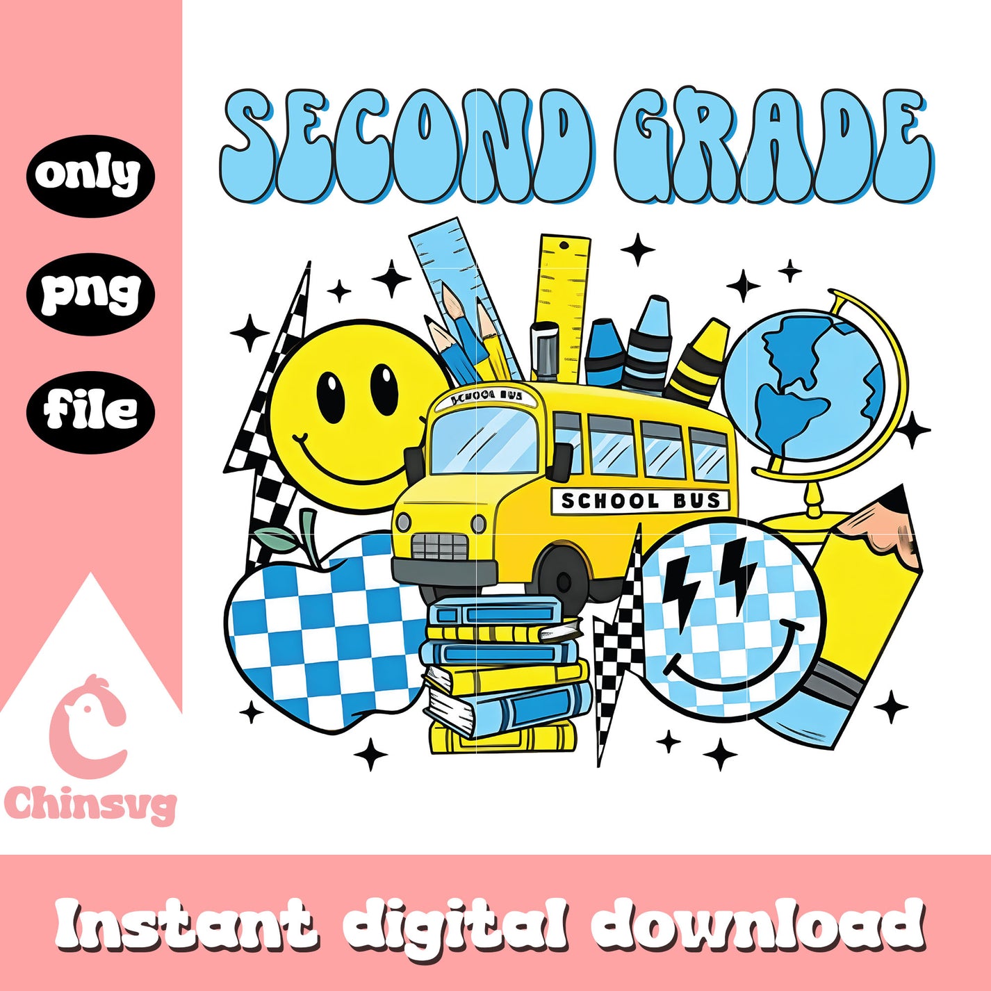 Second grade school bus clipart design png, welcome back to school png ...