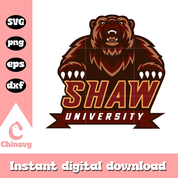 Shaw University Logo team design svg, Shaw bear svg, logo svg – Chinsvg