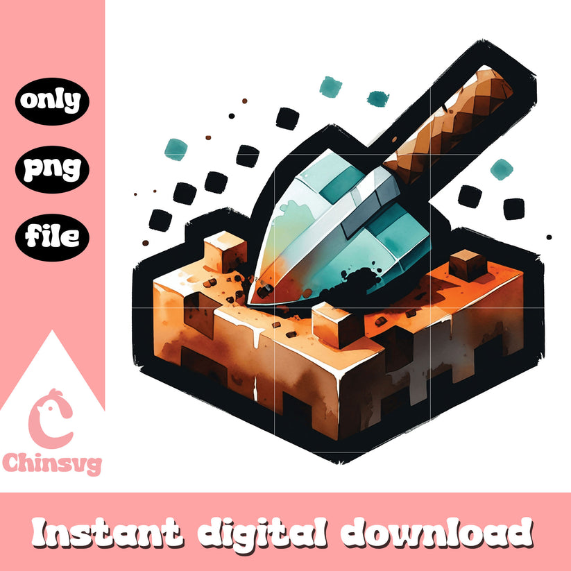 Shovel minecraft design png, minecraft shovel png, minecraft png – Chinsvg