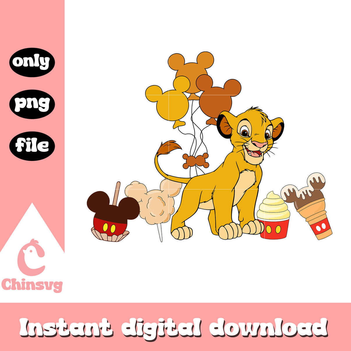 Simba lion disney mickey cream png, simba lion king png – Chinsvg