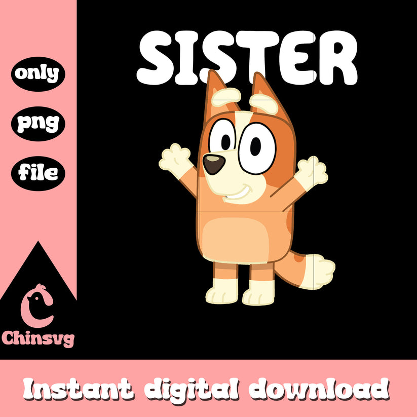 Sister bluey character png, bluey characters png, cartoon png – Chinsvg