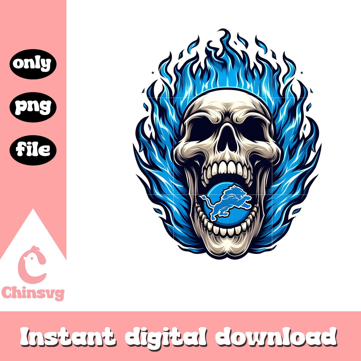 Skullcap detroit lions blue png,sports logos football png – Chinsvg