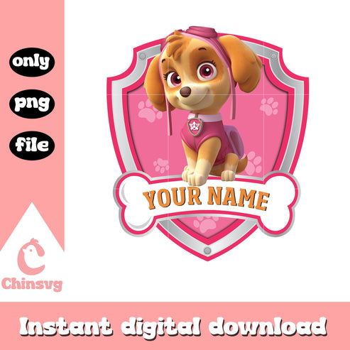 Skye your name paw patrol shield png, paw patrol skye png – Chinsvg