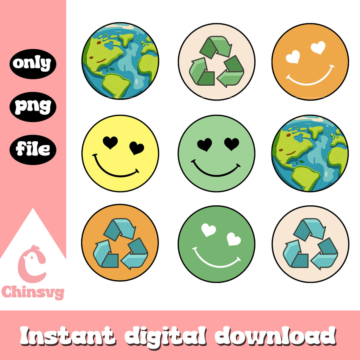 Smile emoji and earth planet png, earth day facts png – Chinsvg