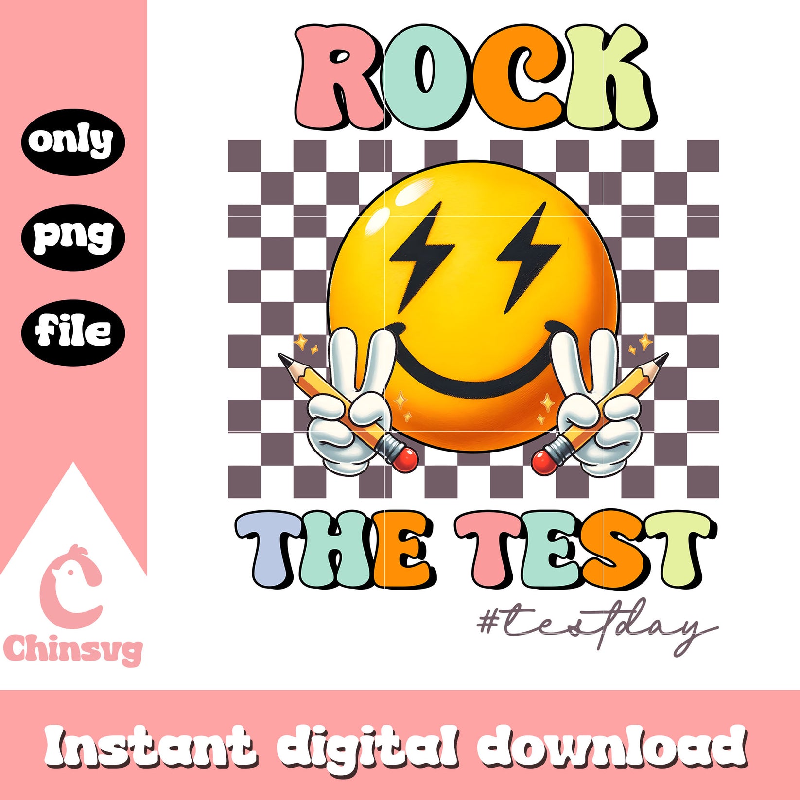 Smiley emoji rock the test png, test day png, smiley emoji png – Chinsvg