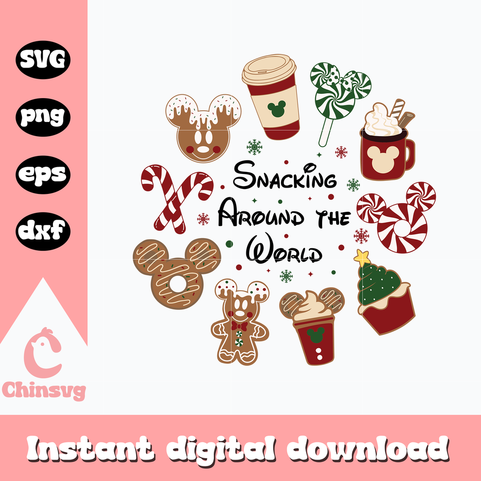 Snacking Around the World christmas svg, merry christmas svg – Chinsvg
