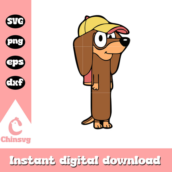 Snickers character design svg, bluey's friend svg, cast svg – Chinsvg