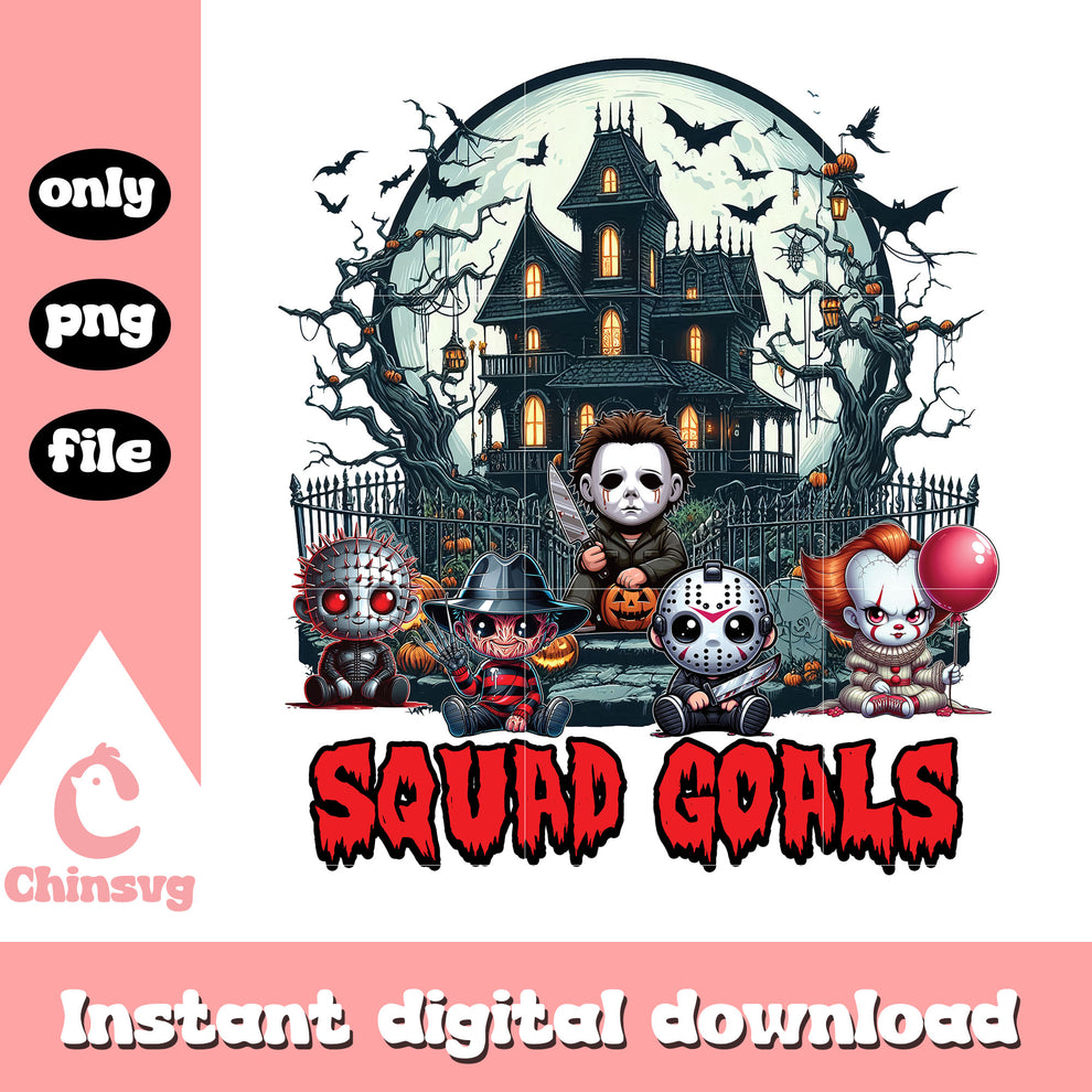 Squad goals chibi horror killer png, spookyy season png, scary killers ...