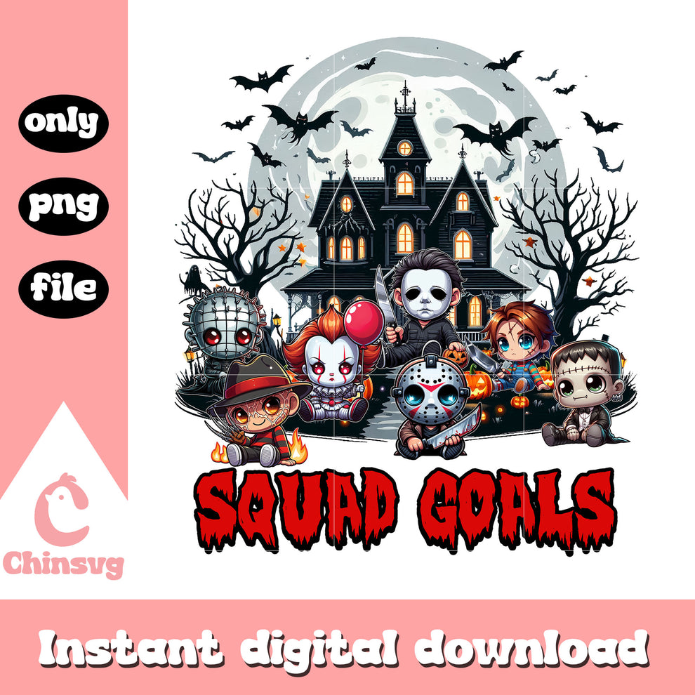 Squad goals horror characters png, halloween town png, horror killers ...