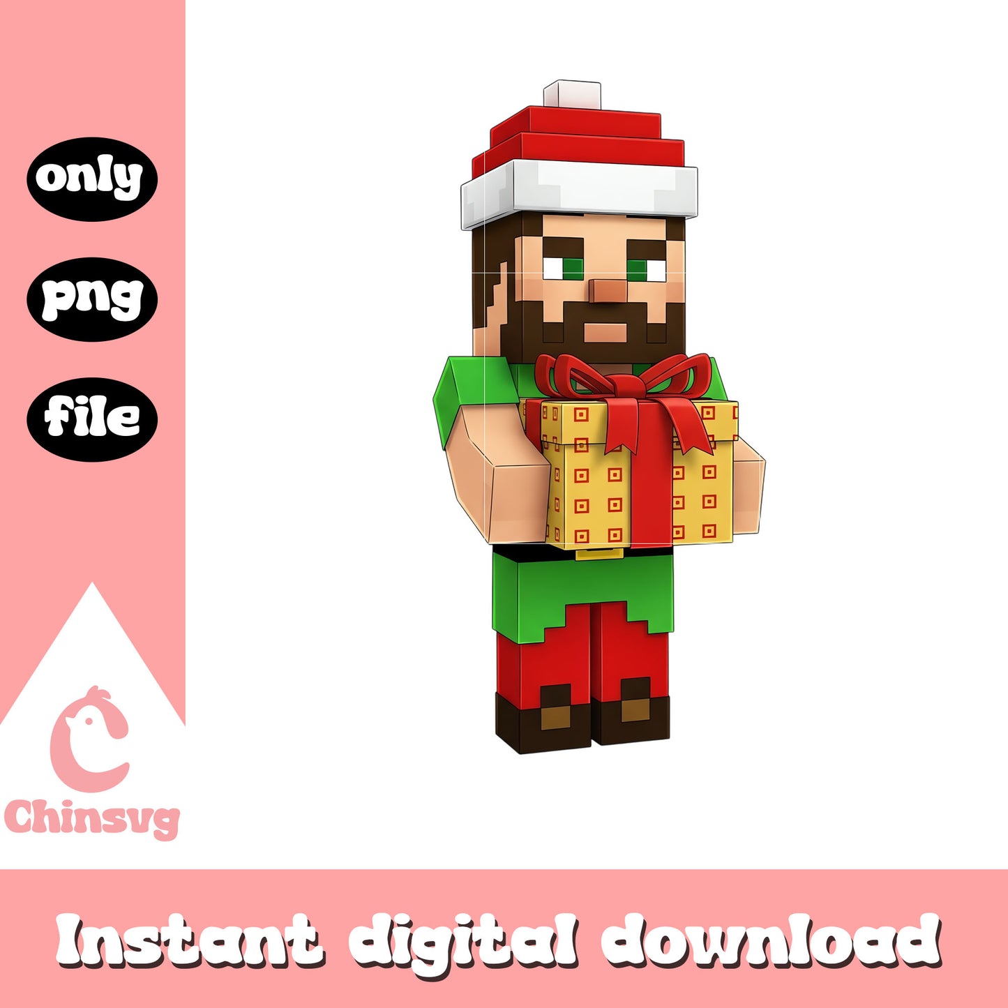 Steve and christmas gifts png, steve on minecraft png – Chinsvg