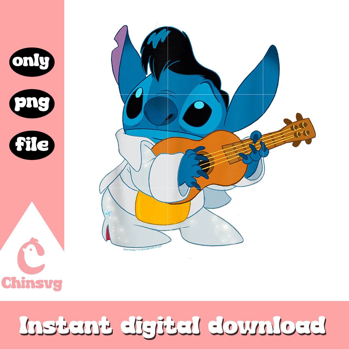 Stitch Iconic Elvis Stitch Ready To Play png, stitch play Elvis png ...