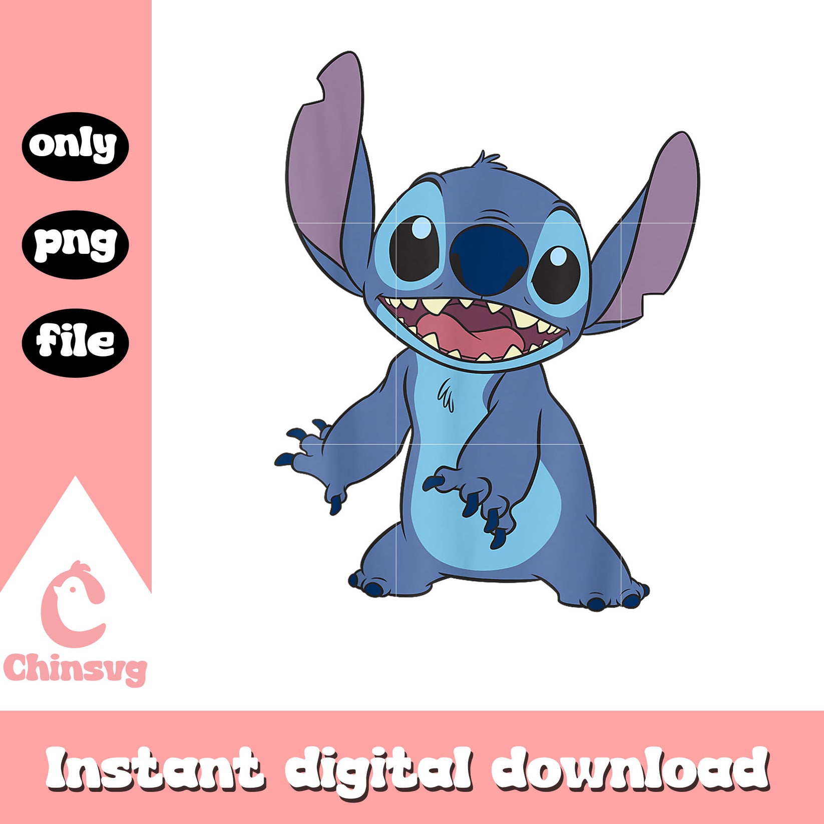 Stitch Simple Stitch Portrait png, stitch character png – Chinsvg