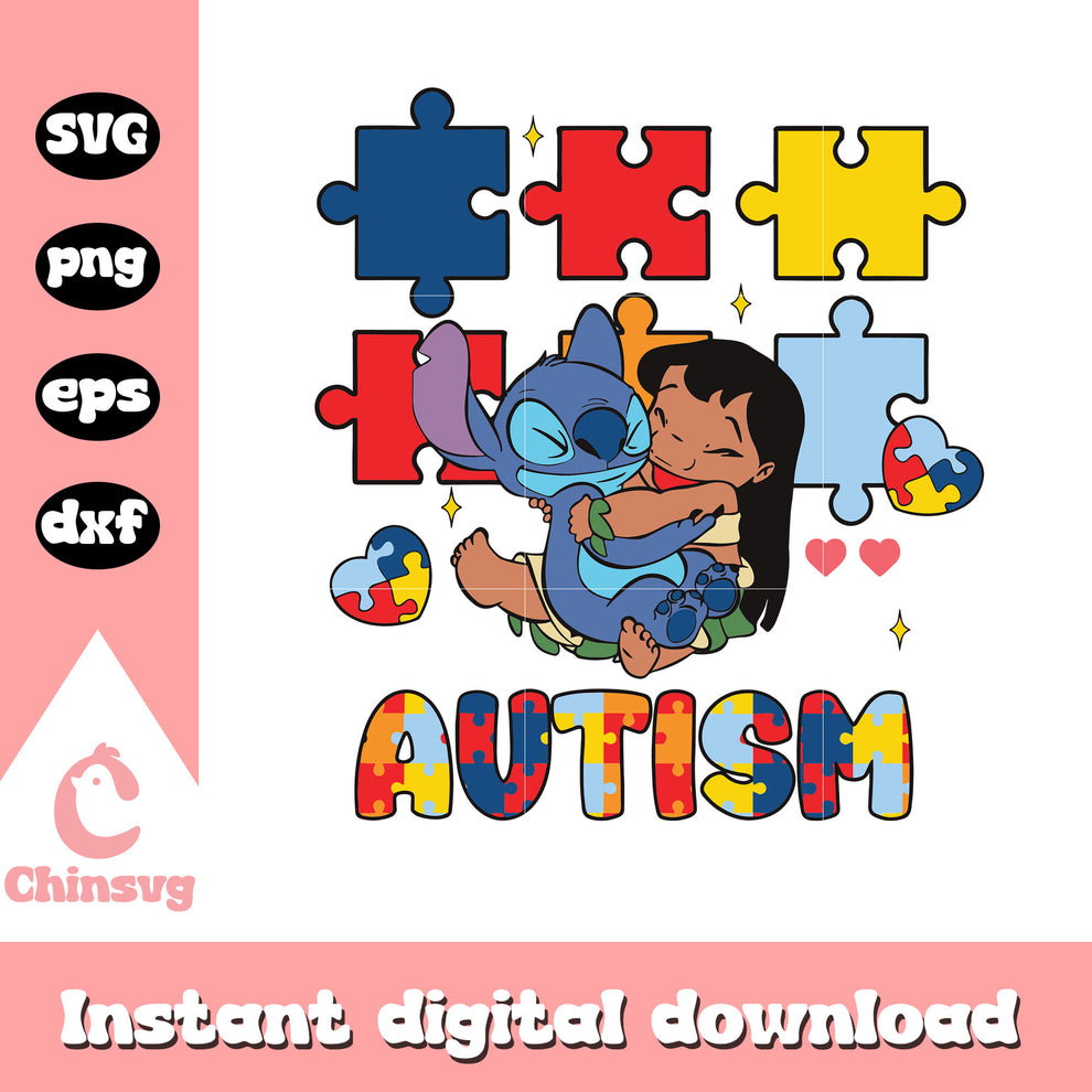 Stitch and lilo autism svg, autism awareness svg, disney svg – Chinsvg