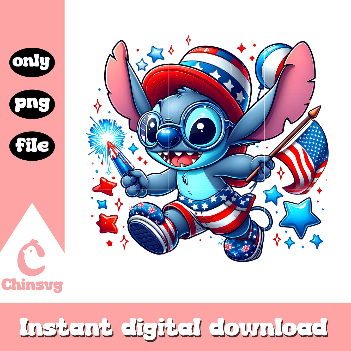 Stitch disney independence day flag png, stitch 4th of july png – Chinsvg