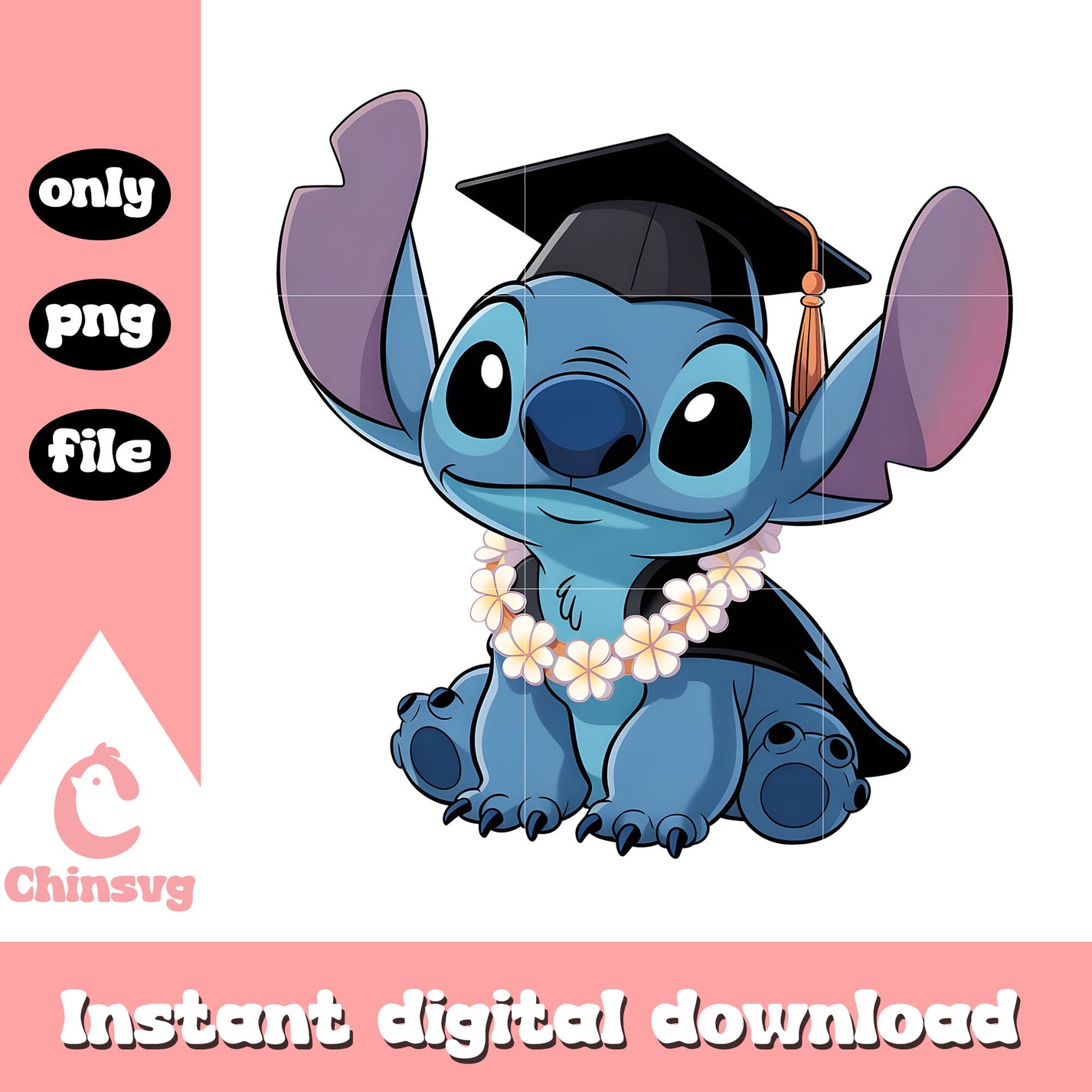 Stitch graduation cap wreath sitting png, lilo and stitch png – Chinsvg
