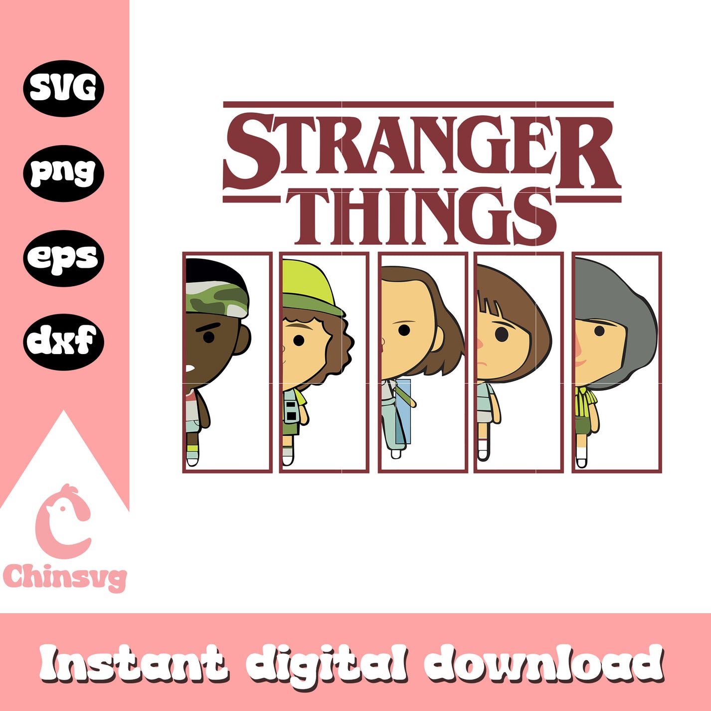 Stranger things characters svg, font design svg, stranger svg – Chinsvg