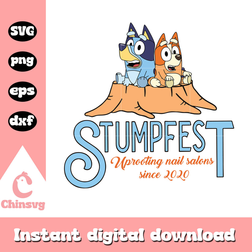 Stumpfest bluey bingo design png, bluey and bingo characters svg – Chinsvg
