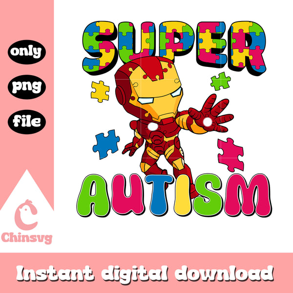 Super ironman cartoon autism png, autism awareness png, avengers png ...