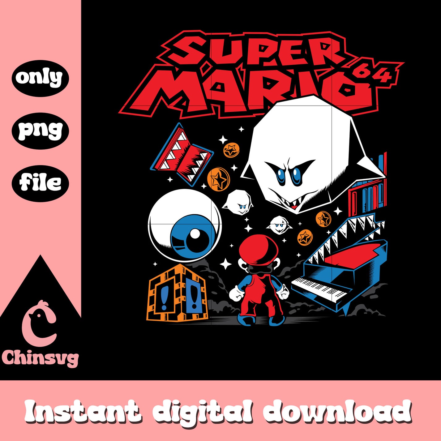 Super mario 64 design png, super mario advance svg, game png – Chinsvg