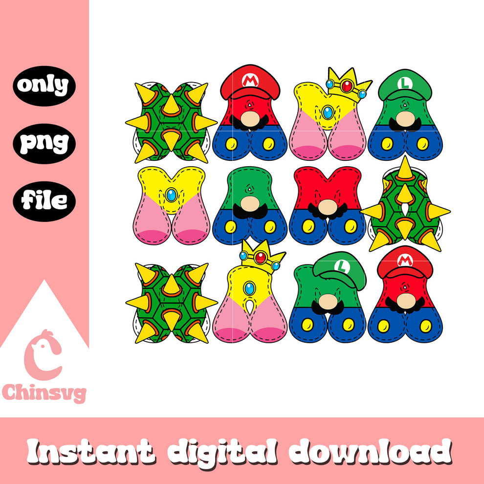 Super mario character mama font design png, super mario png – Chinsvg