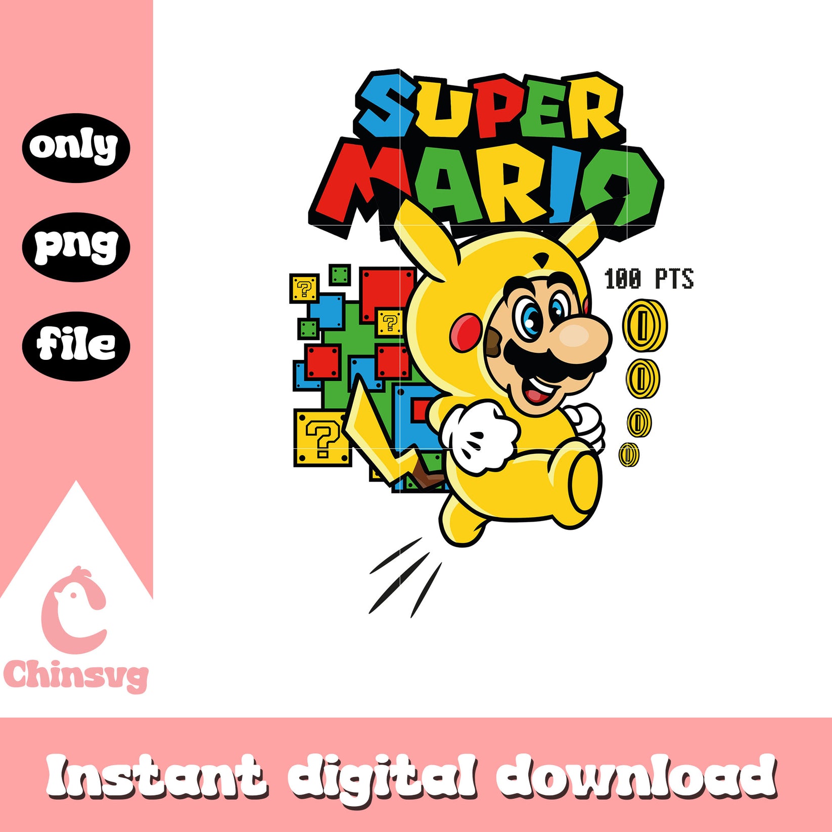 Super mario cosplay pikachu png, super mario movie png – Chinsvg
