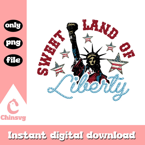 Sweet land of liberty america design png, 4th of july freedom png – Chinsvg