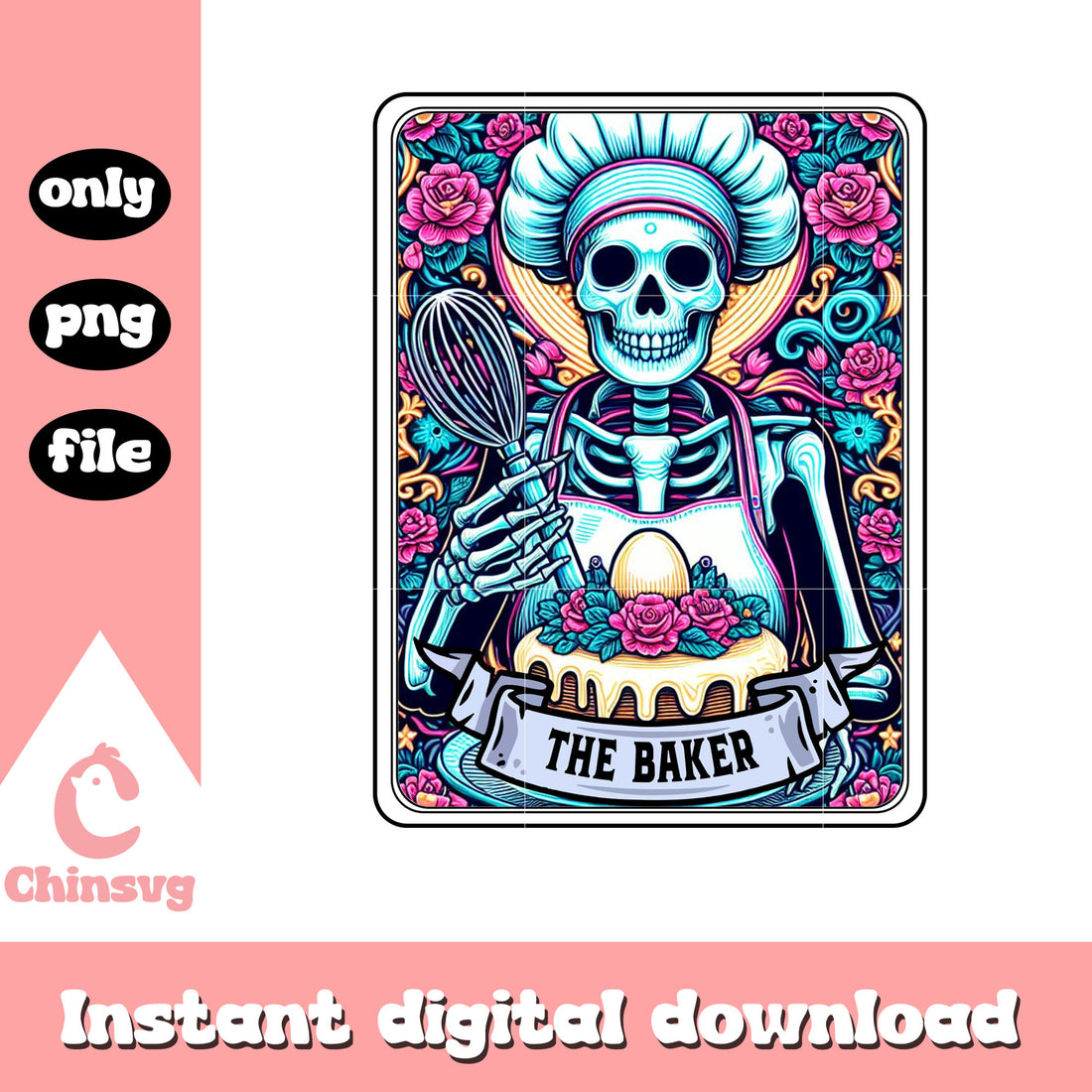 Tarot card the baker design png, skeleton tarot cards png – Chinsvg