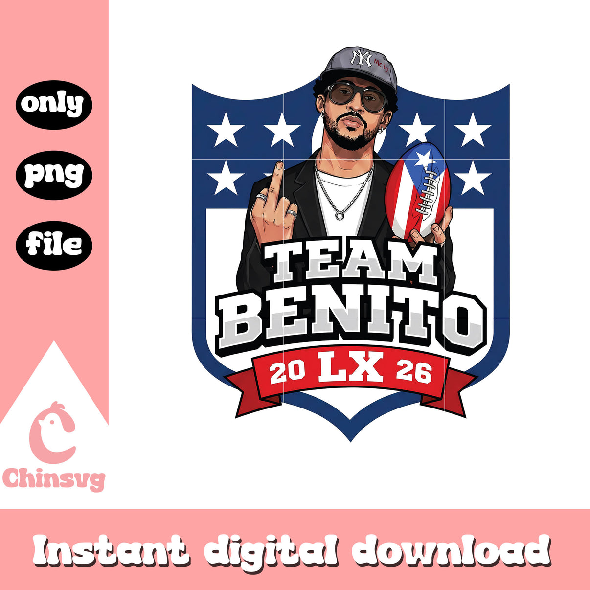 Team benito lx 2026 svg, bad bunny funny svg, benito bad bunny svg ...
