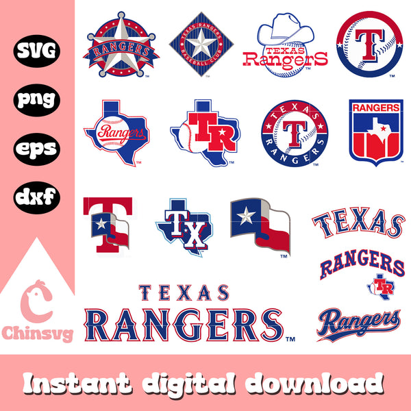Texas rangers mlb logo design bundle svg, texas rangers svg – Chinsvg