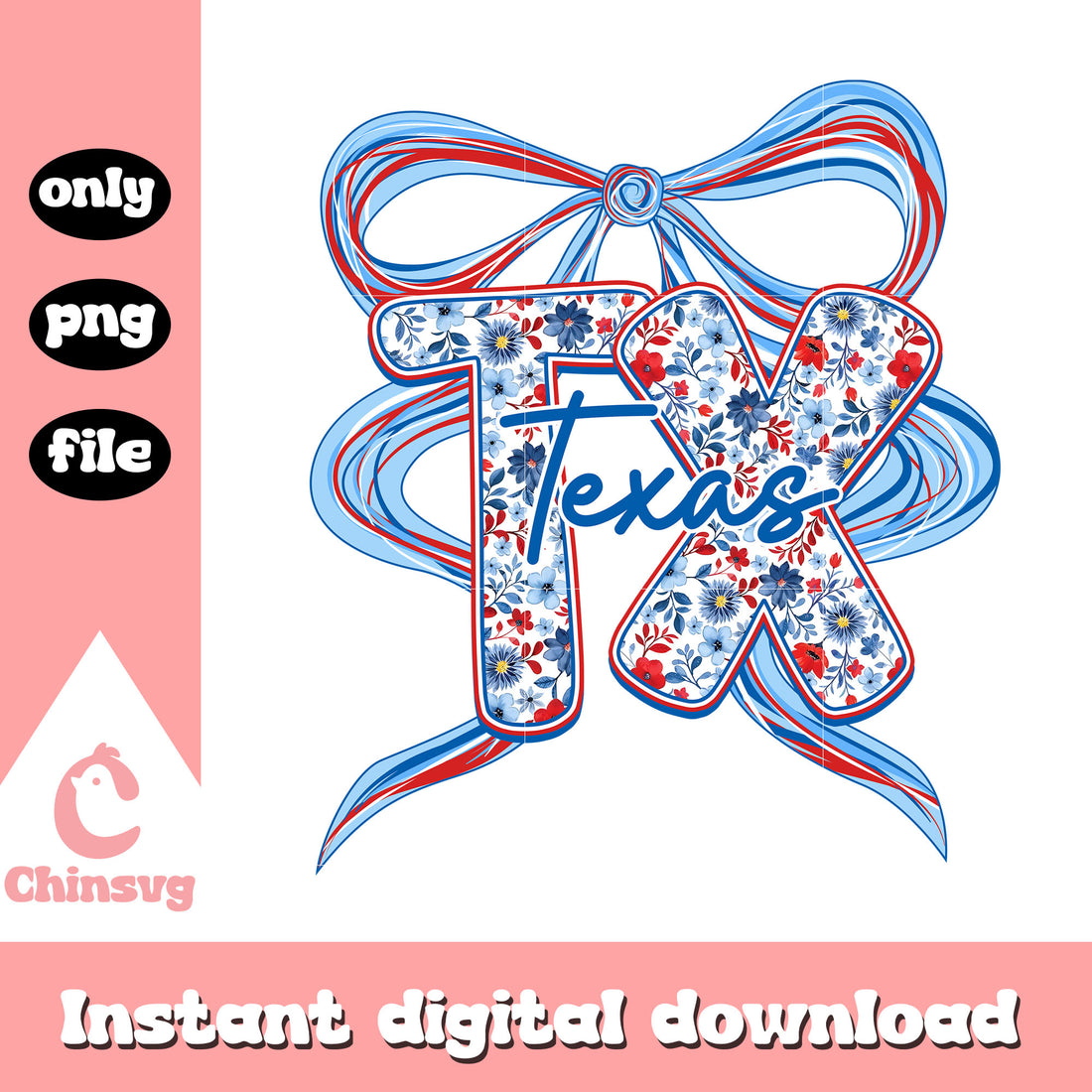 Texas red blue thin bow png, Texas coquette thin bow png – Chinsvg