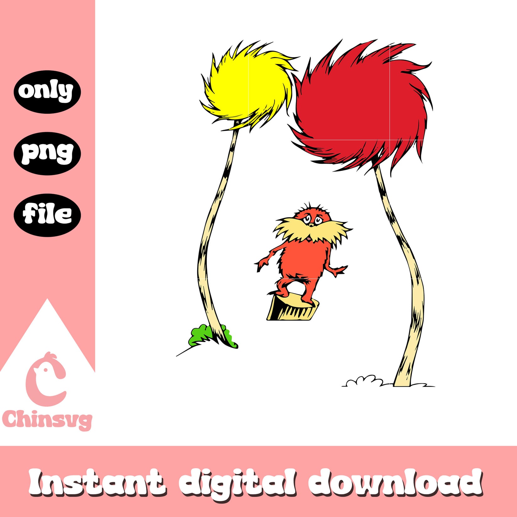 The lorax character and trees png, dr seuss the lorax png, cartoon png ...