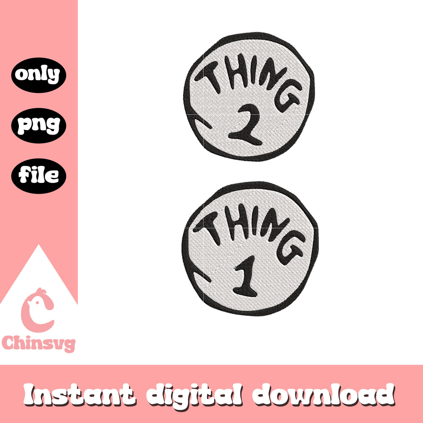 Thing one and thing two logo design png, dr seuss png, logo png – Chinsvg