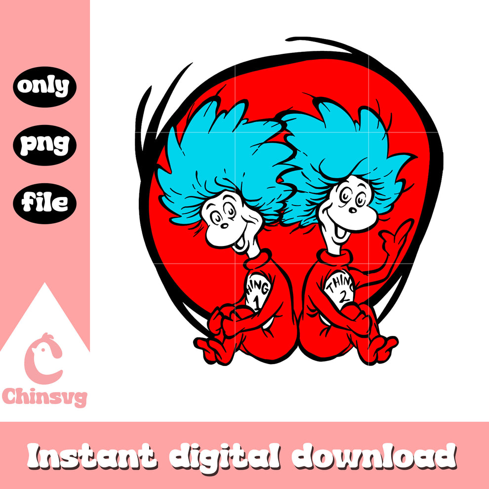 Thing one and thing two png, dr seuss cast png, logo design png – Chinsvg