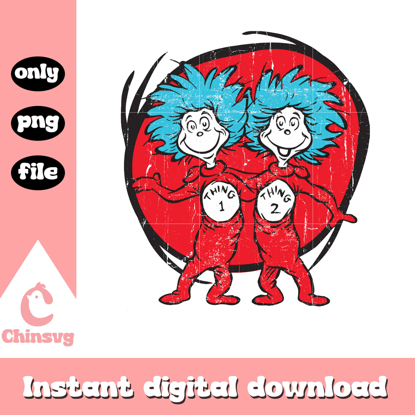 Thing one thing two character png, dr seuss png, logo design png – Chinsvg