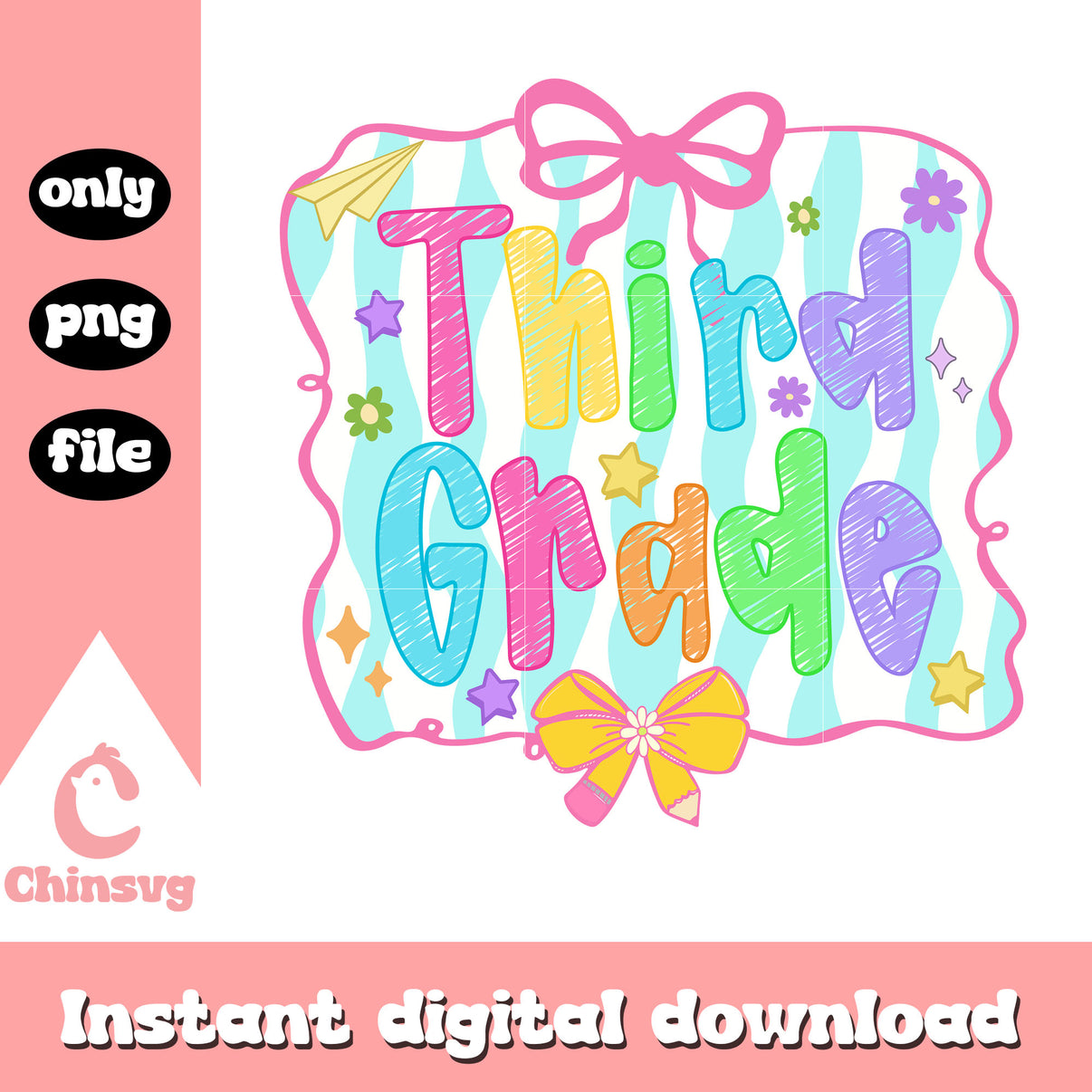 Third grade back to school png, back to school sign png – Chinsvg