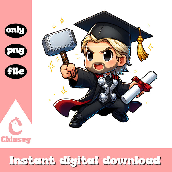 Thor marvel chibi graduation day design png, garduation day png – Chinsvg