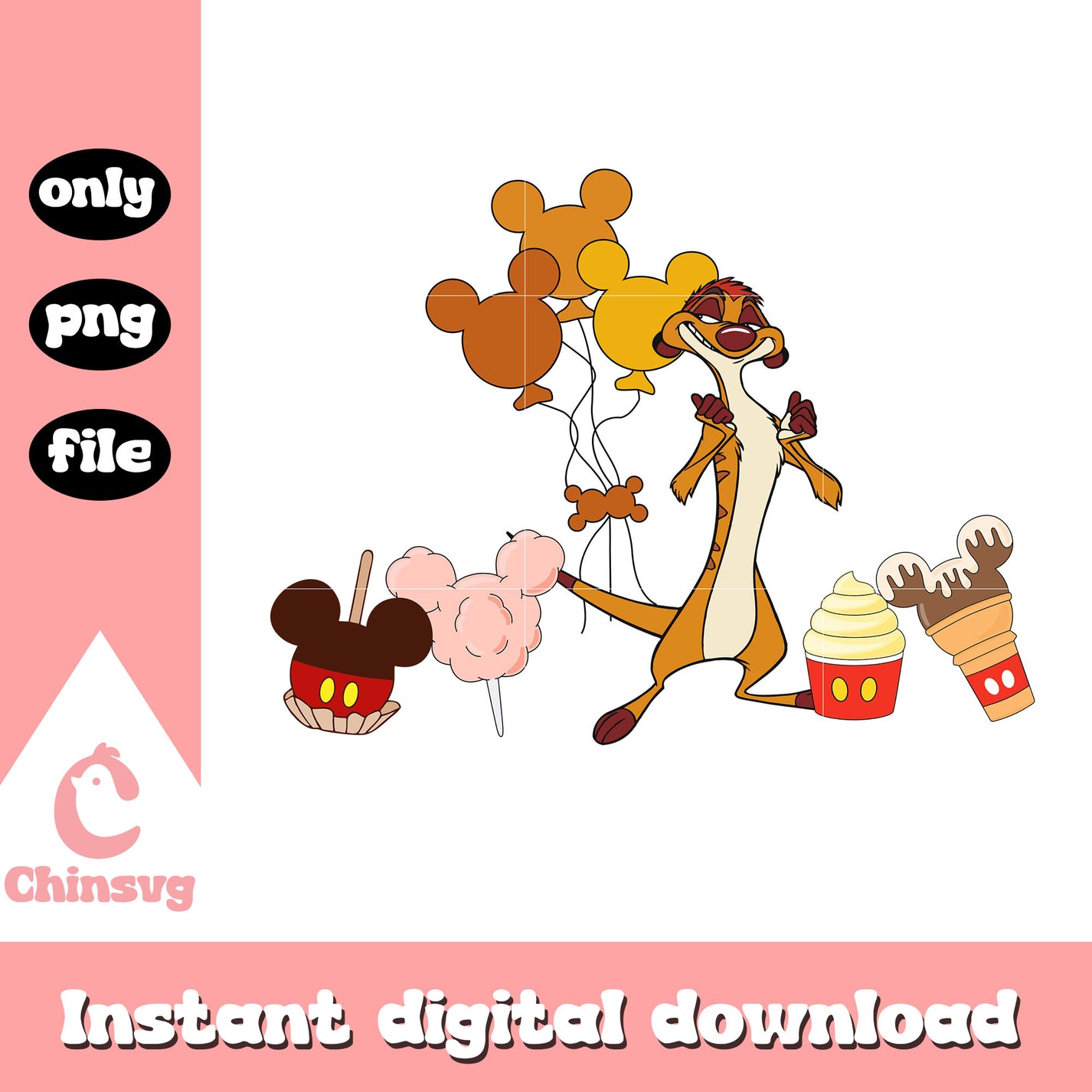 Timon lion disney mickey balloon png, timon disney png – Chinsvg