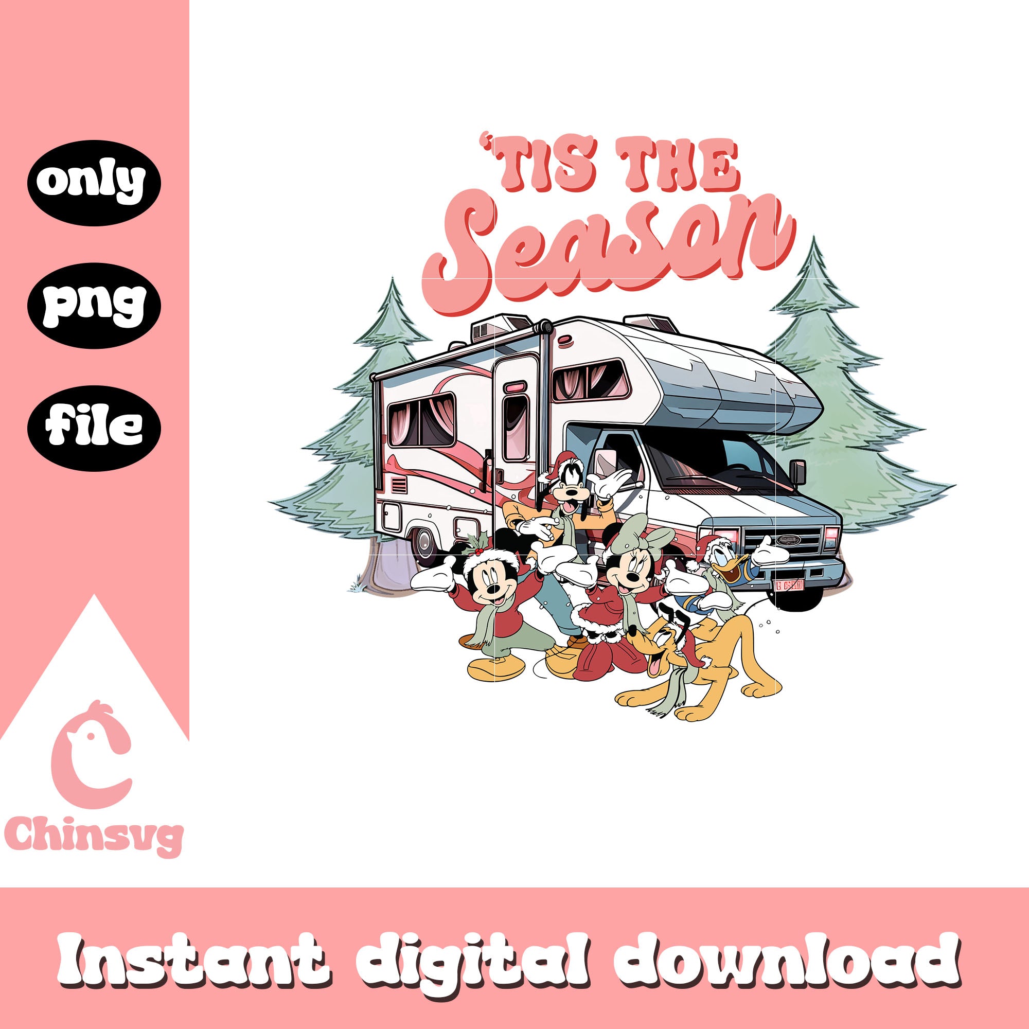 Tis the season mickey retro christmas png, disney with mickey png – Chinsvg