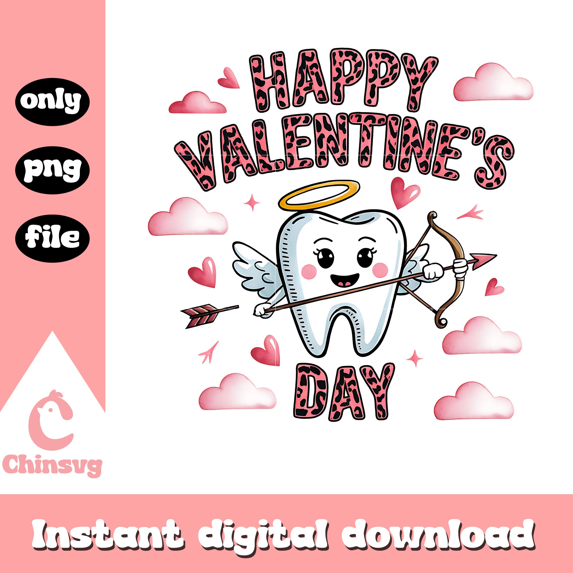 Tooth cupid happy valentine's day png, cupid png, tooth png – Chinsvg