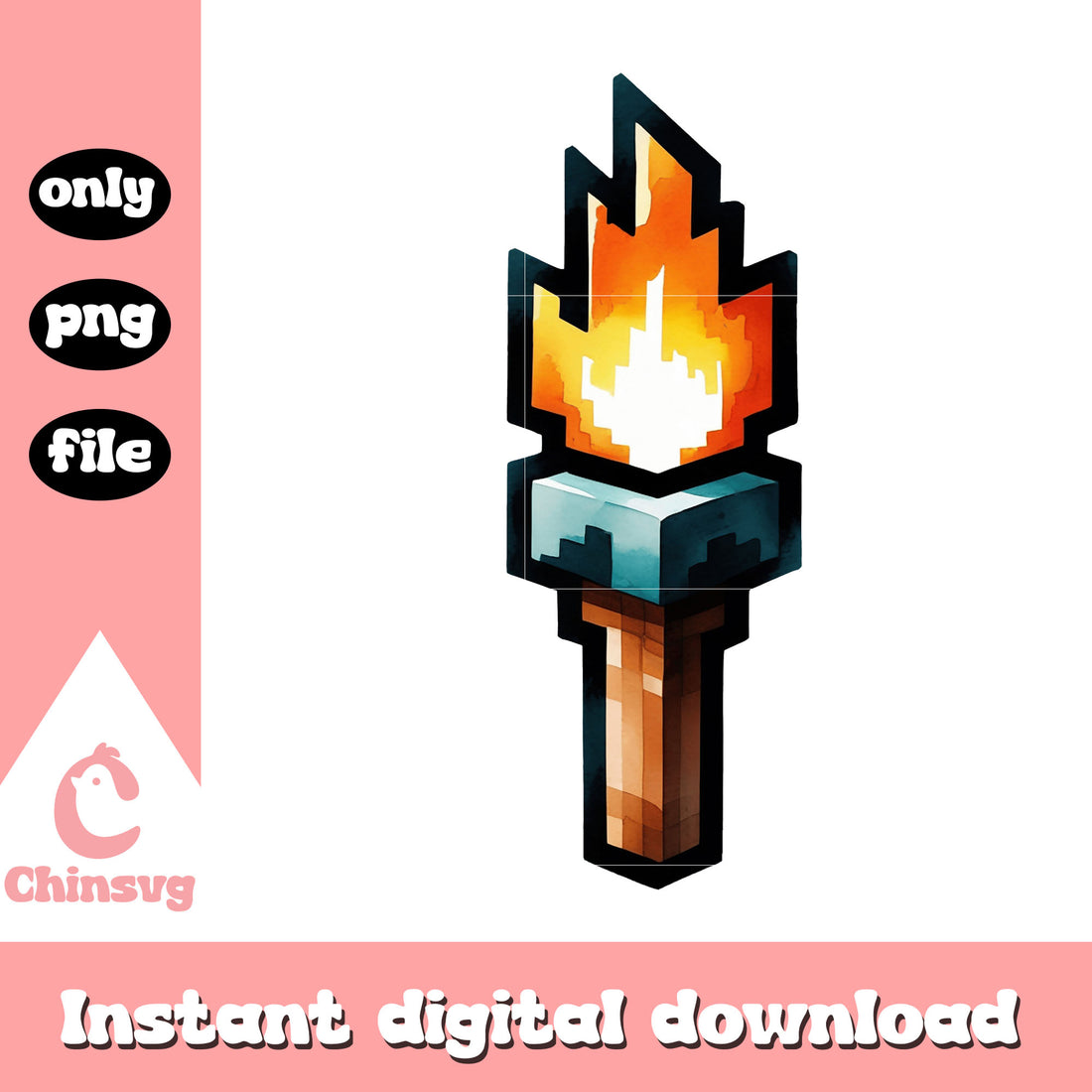Torch minecraft design png, minecraft torch light png – Chinsvg