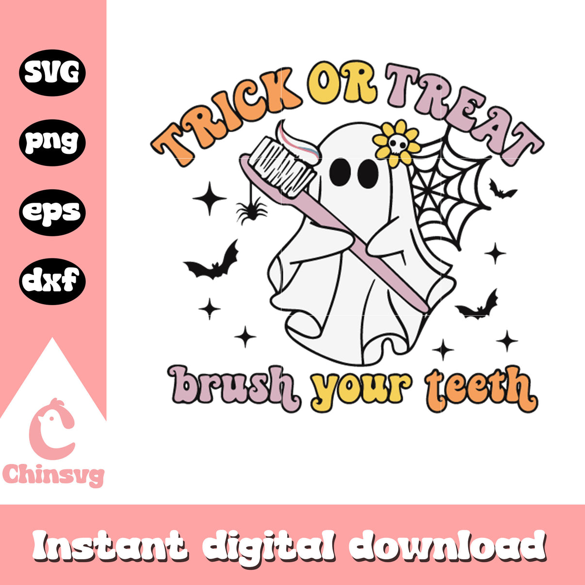 Trick or treat brush your teeth svg, trick or treat svg, halloween svg ...
