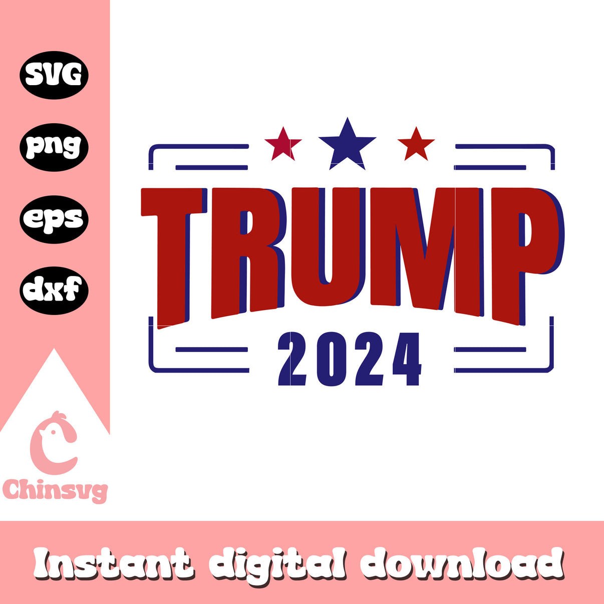 Trump 2024 red logo design svg, trump 2024 logo svg, trump svg – Chinsvg