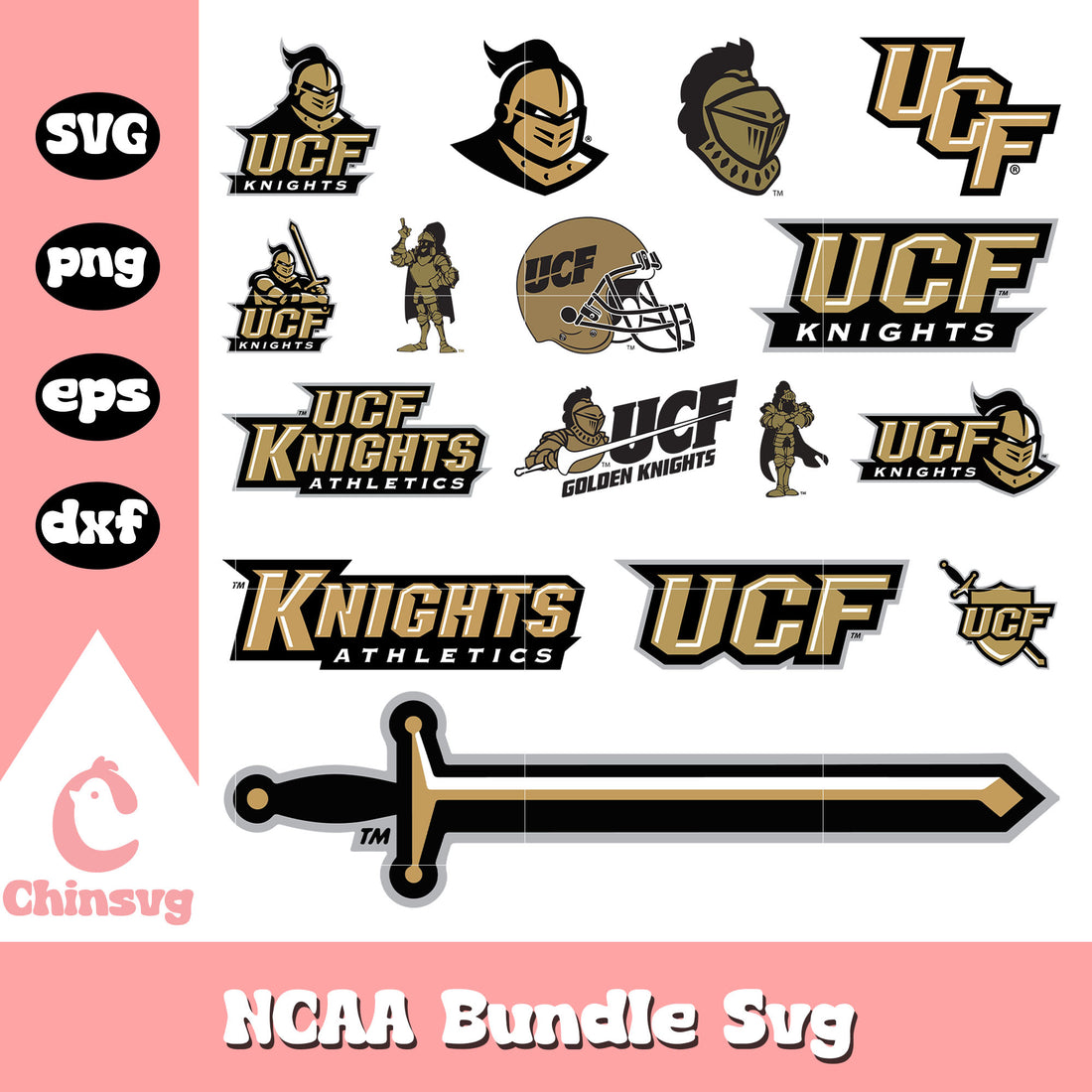 UCF Knights Pride Ncaa logo bundle svg, UCF Knights Pride svg – Chinsvg