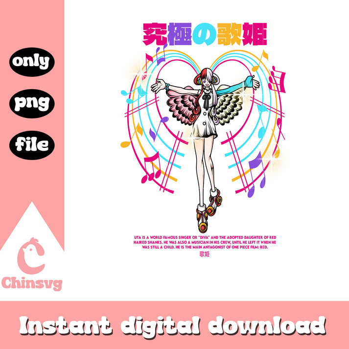 Uta character music notes png, one piece characters png, cartoon png ...