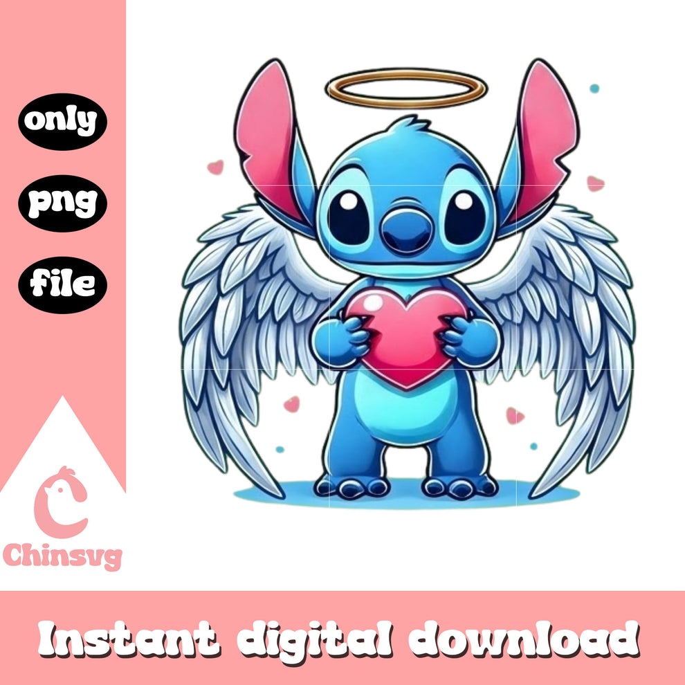 Valentine cupid custom stitch png, stitch valentines day png – Chinsvg