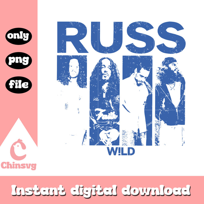 Vintage russ wild blue color design png, wild tour png – Chinsvg