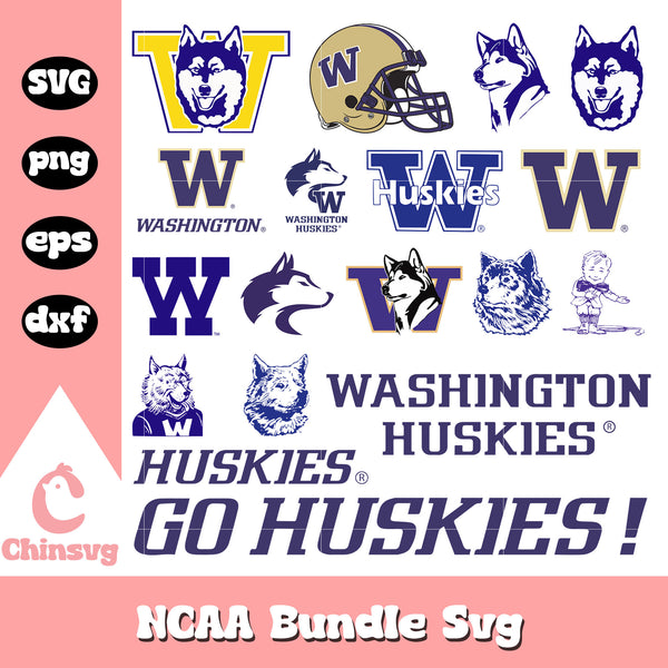 Washington Huskies Ncaa logo bundle svg, Washington Huskies svg – Chinsvg