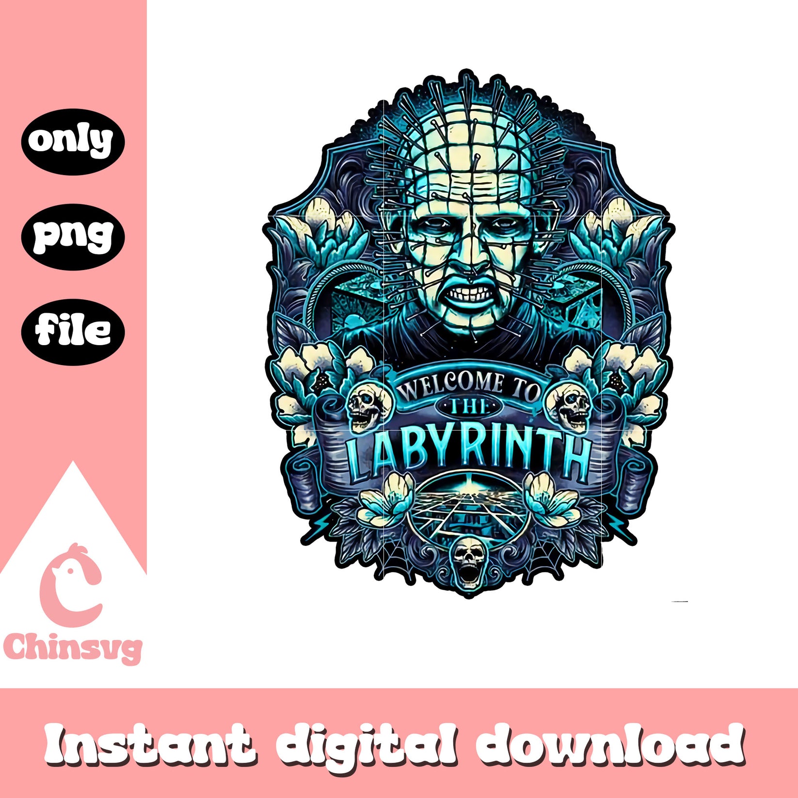 Welcome to the labyrinth png, Pinhead Hellraiser png, horror png – Chinsvg