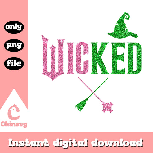 Wicked glitter logo design png, wicked logo png, wicked movie png – Chinsvg