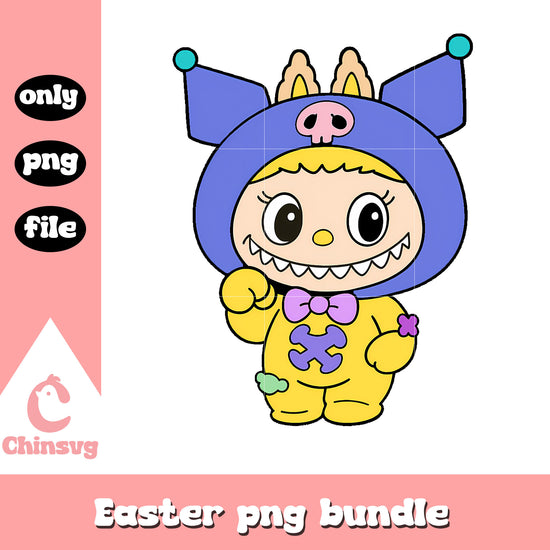 Yellow kuromi labubu cute doll drawing png, kuromi sanrio png – Chinsvg